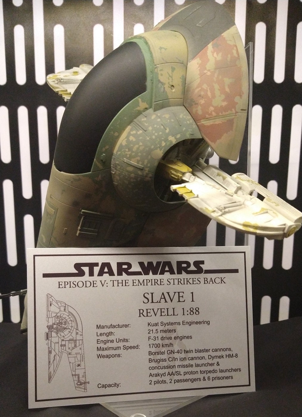 Custom 1:88 Scale Slave 1 Model - Etsy