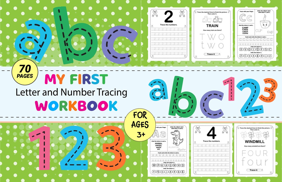 70 Page ABC Color & Trace Alphabet Pages for Toddlers and Kids - Etsy