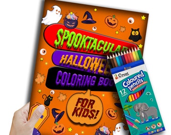 Halloween Coloring Pages Children Adult Printable Instant - Etsy
