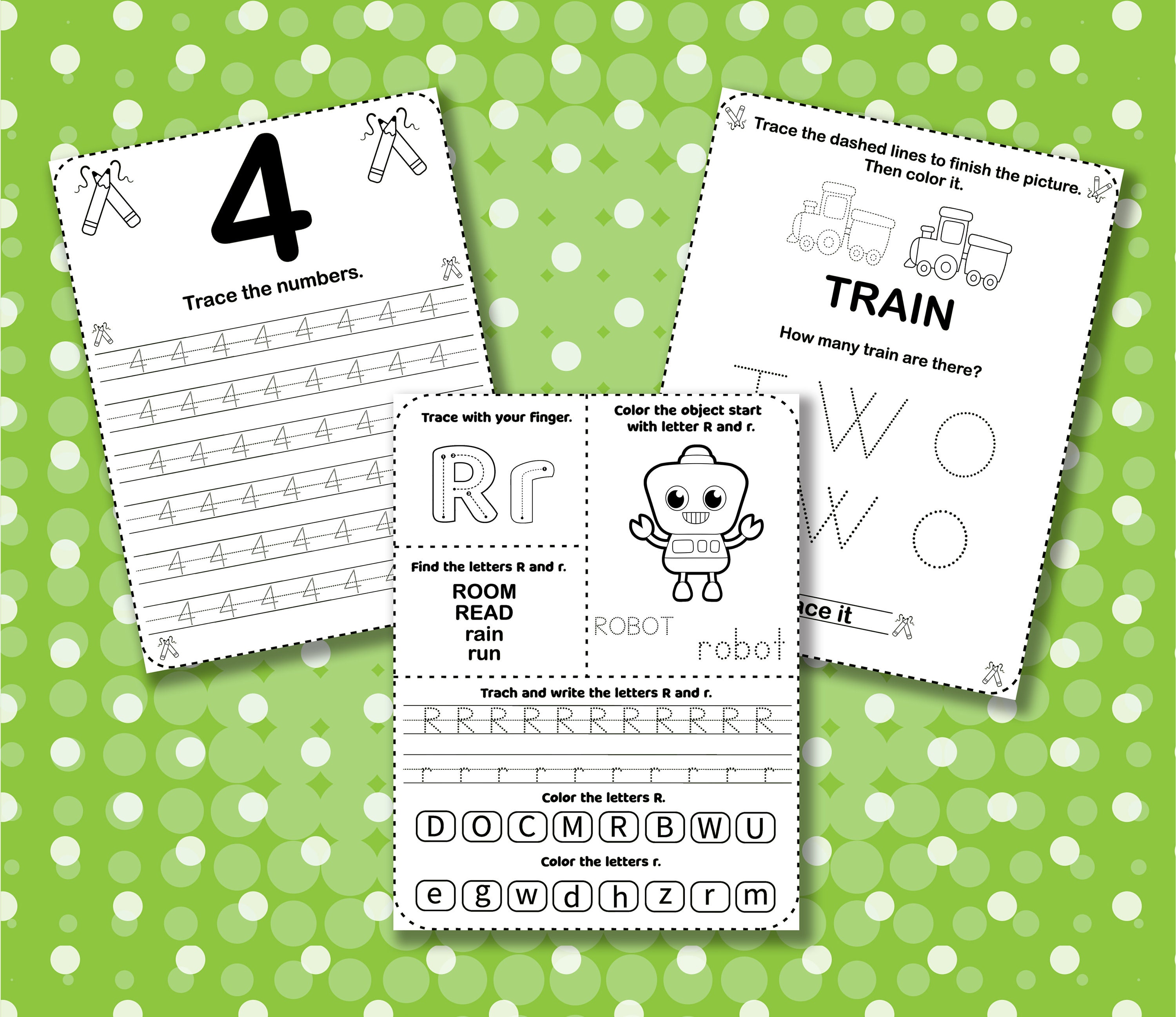 70 Page ABC Color & Trace Alphabet Pages for Toddlers and Kids 2 and Up ...