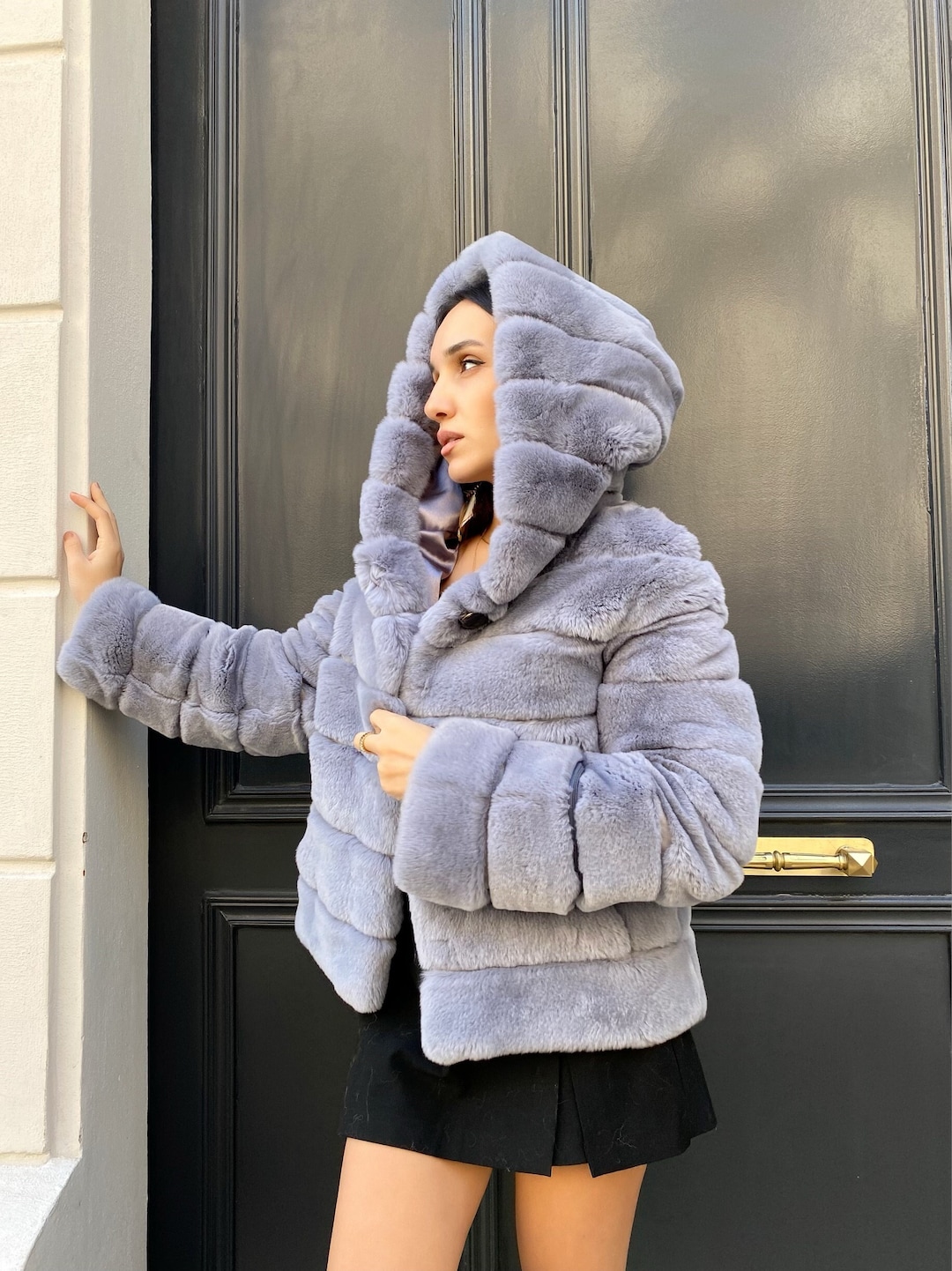 Women's Rex Rabbit Jacket.winter Coats Rex Fur Jacket - Etsy