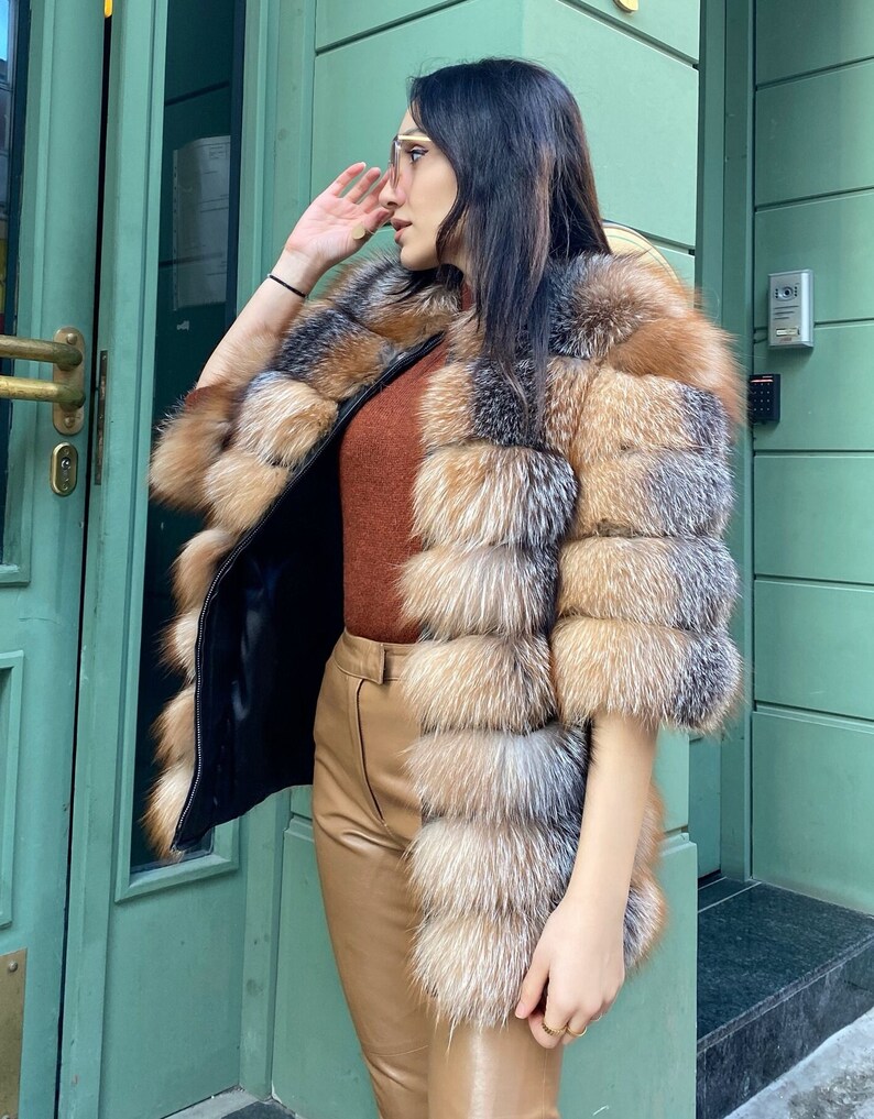 Fox Fur Coat Women's Long Winter Transformer Jacket - Etsy