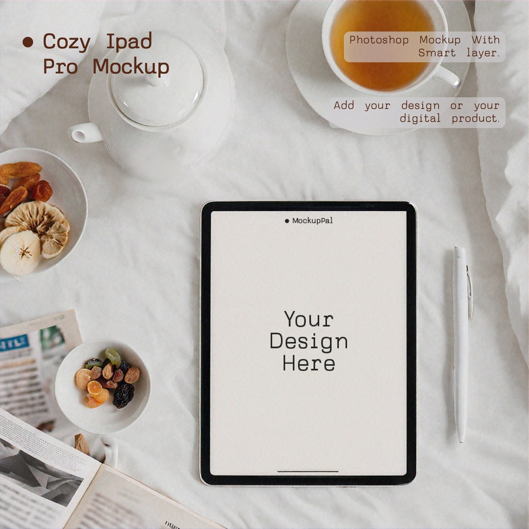 Cozy iPad Pro Mockup for Digital Product Business Owner, Minimalist ...