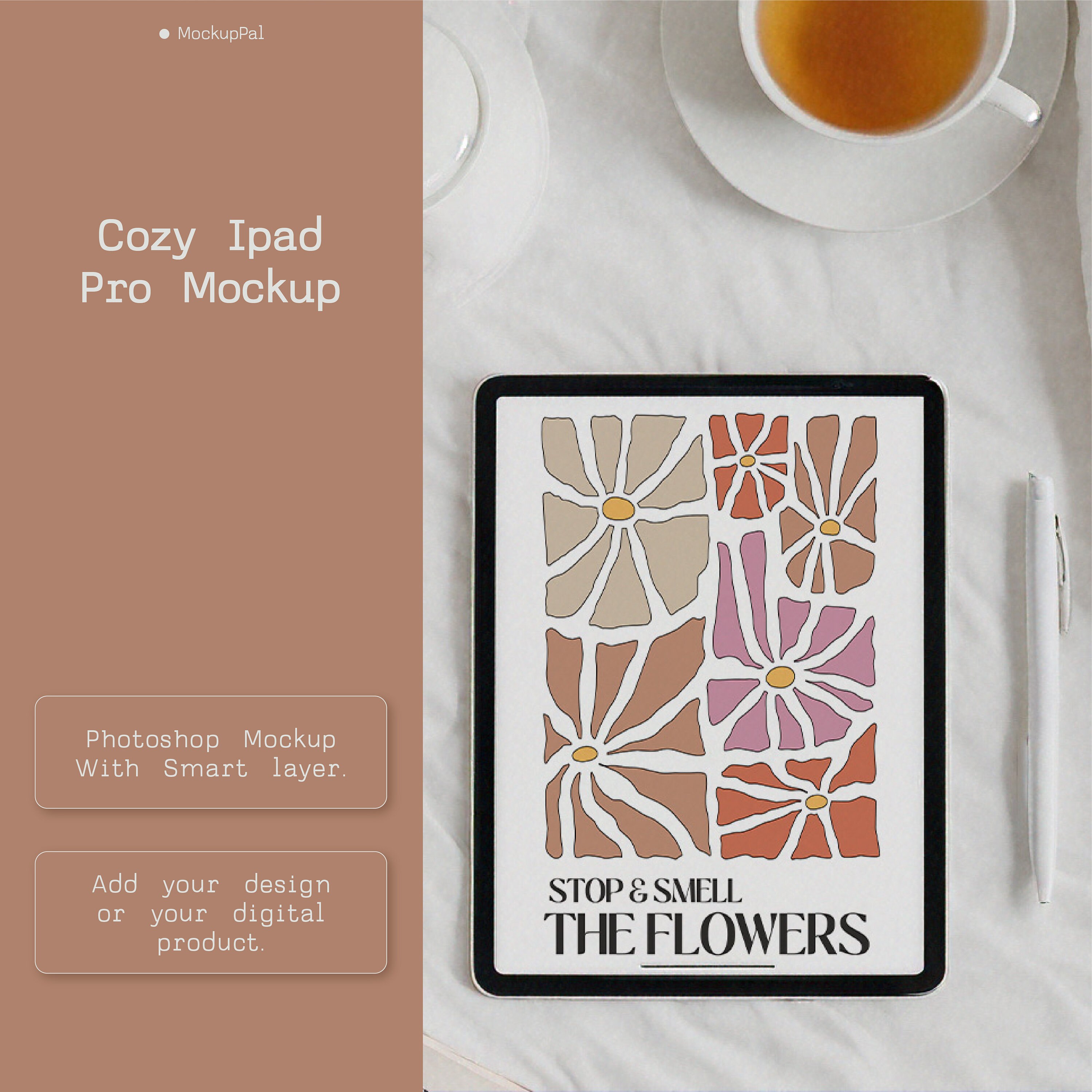Cozy iPad Pro Mockup for Digital Product Business Owner, Minimalist ...