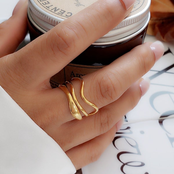 Waterproof Gold Ring Set - Etsy