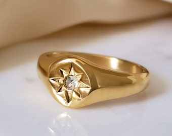 Gold Chunky Star Ring - Etsy