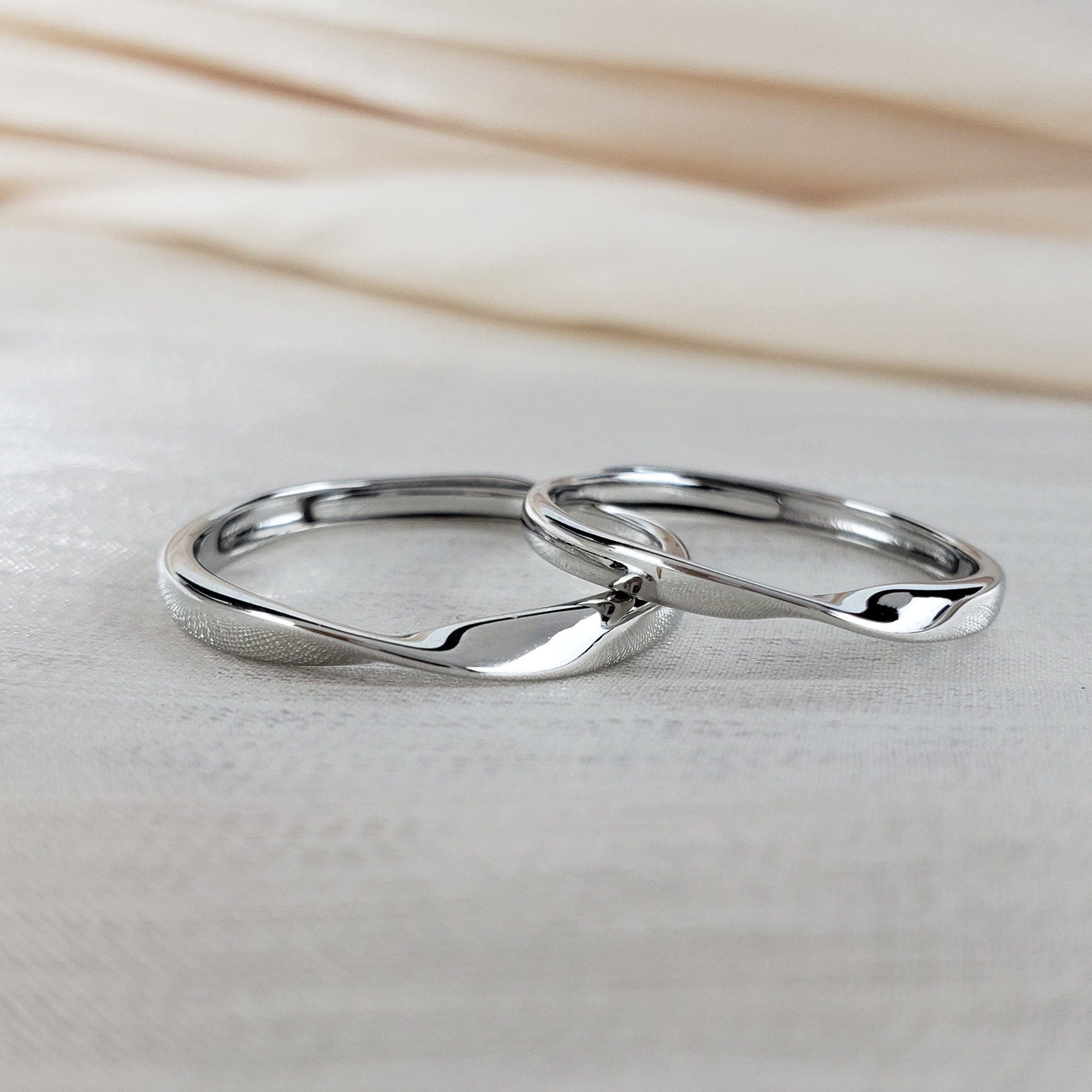 Minimalist Couple Rings Set Concise Twist Ring Annual Ring - Etsy