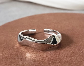 Abstract Silver Ring | Etsy