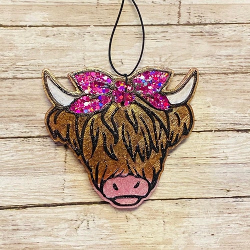 Highland Cow Car Freshies Car Freshy Car Freshener Custom - Etsy