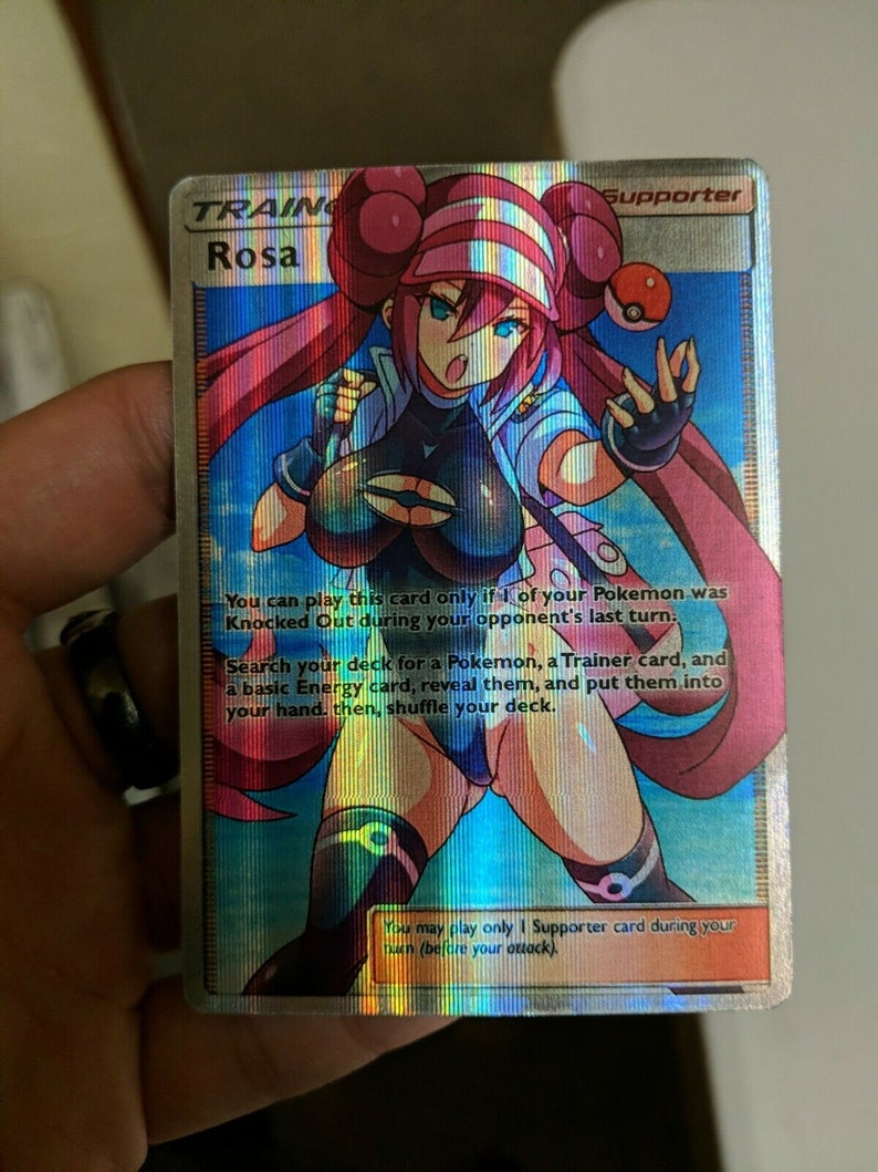 Custom Pokemon Rosa ORICA Full Art HOLO Card 4 HANDMADE | Etsy