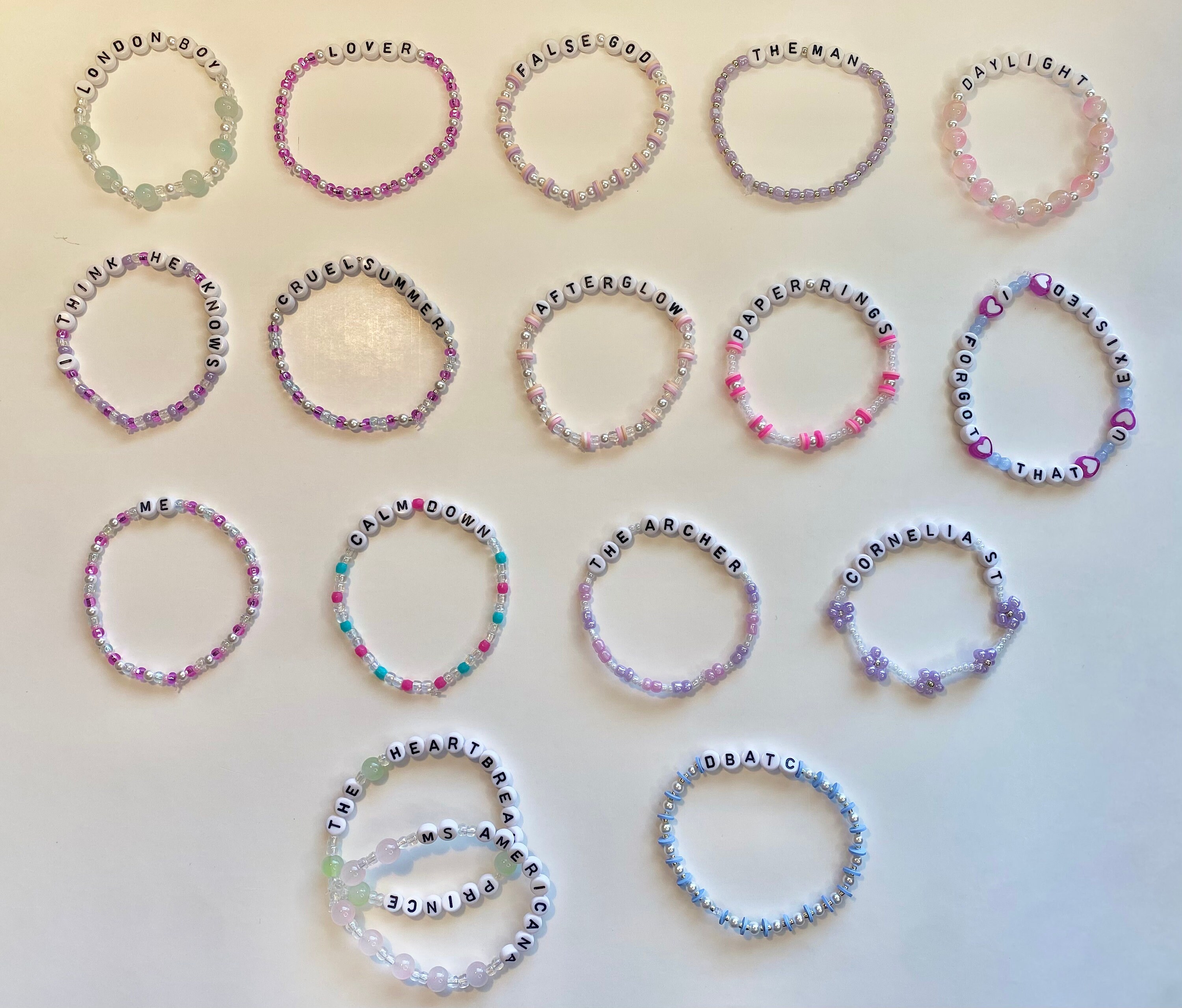 Taylor Swift Lover Album Bracelets Handmade - Etsy