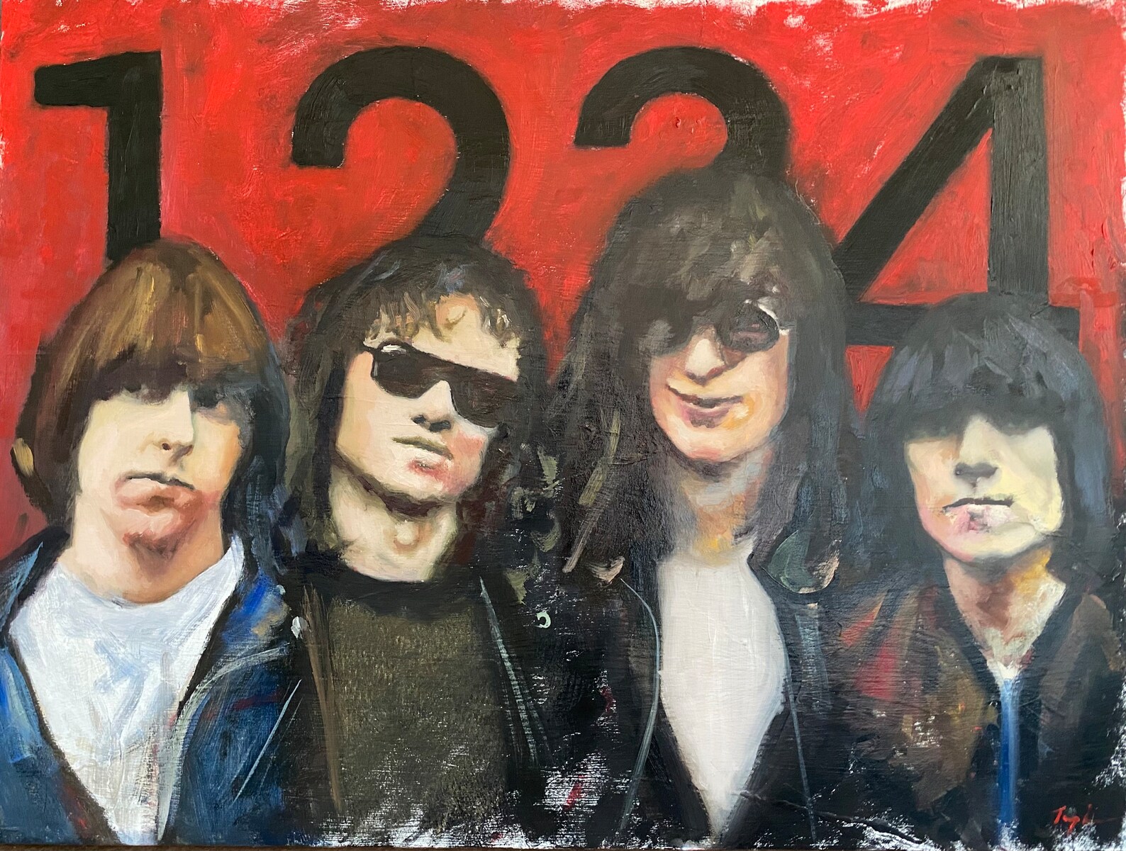 Art Prints 2 Sizes 9X12 and 18X24 of My Ramones Original Oil Painting ...