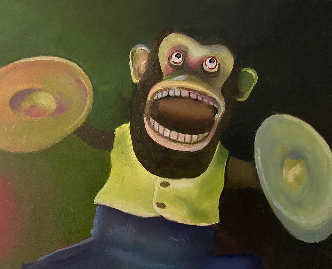 Cymbal Monkey, Art Print, Wall Art, Home Decor, Toys, Childhood, Doll ...