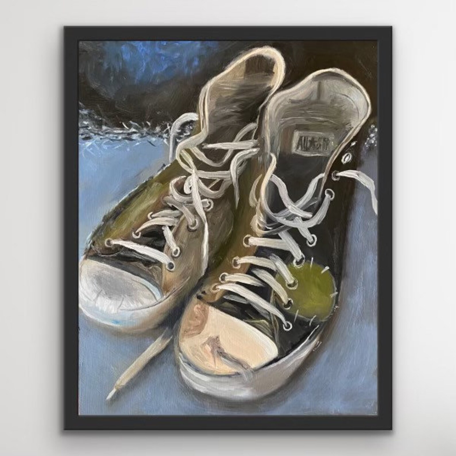Converse High Tops Art Print, 2 Sizes 8X10 and 16X20 Inch Shoes, Art ...