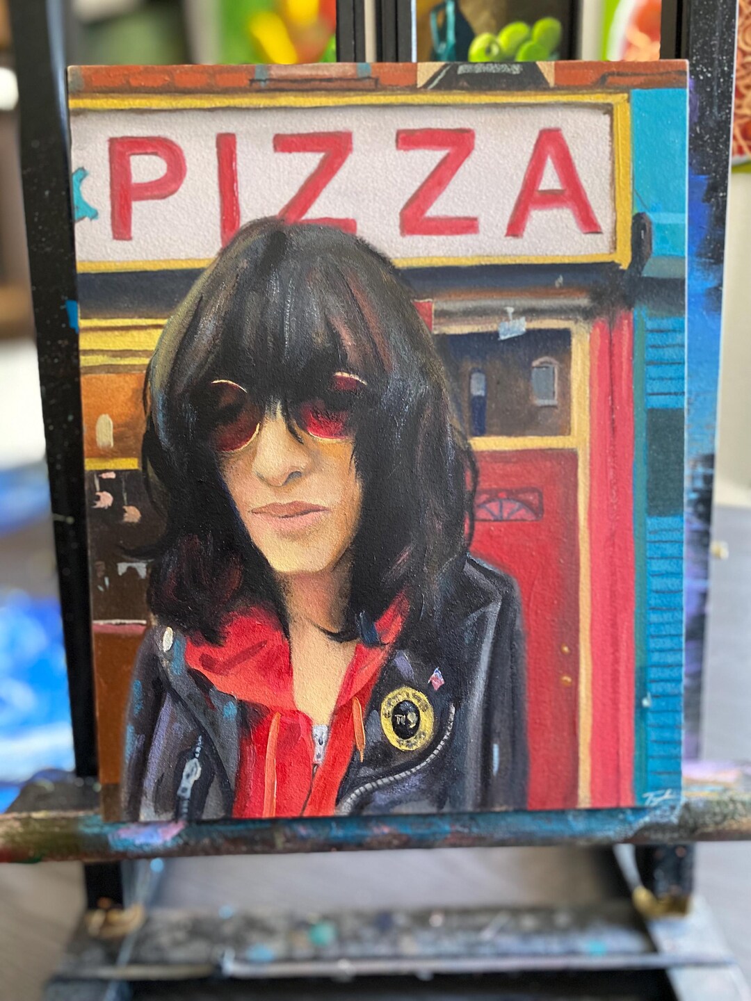 Joey Ramone the Ramones Original Oil Painting 8X10 Inches - Etsy