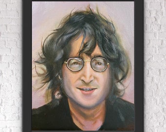John Lennon Oil - Etsy
