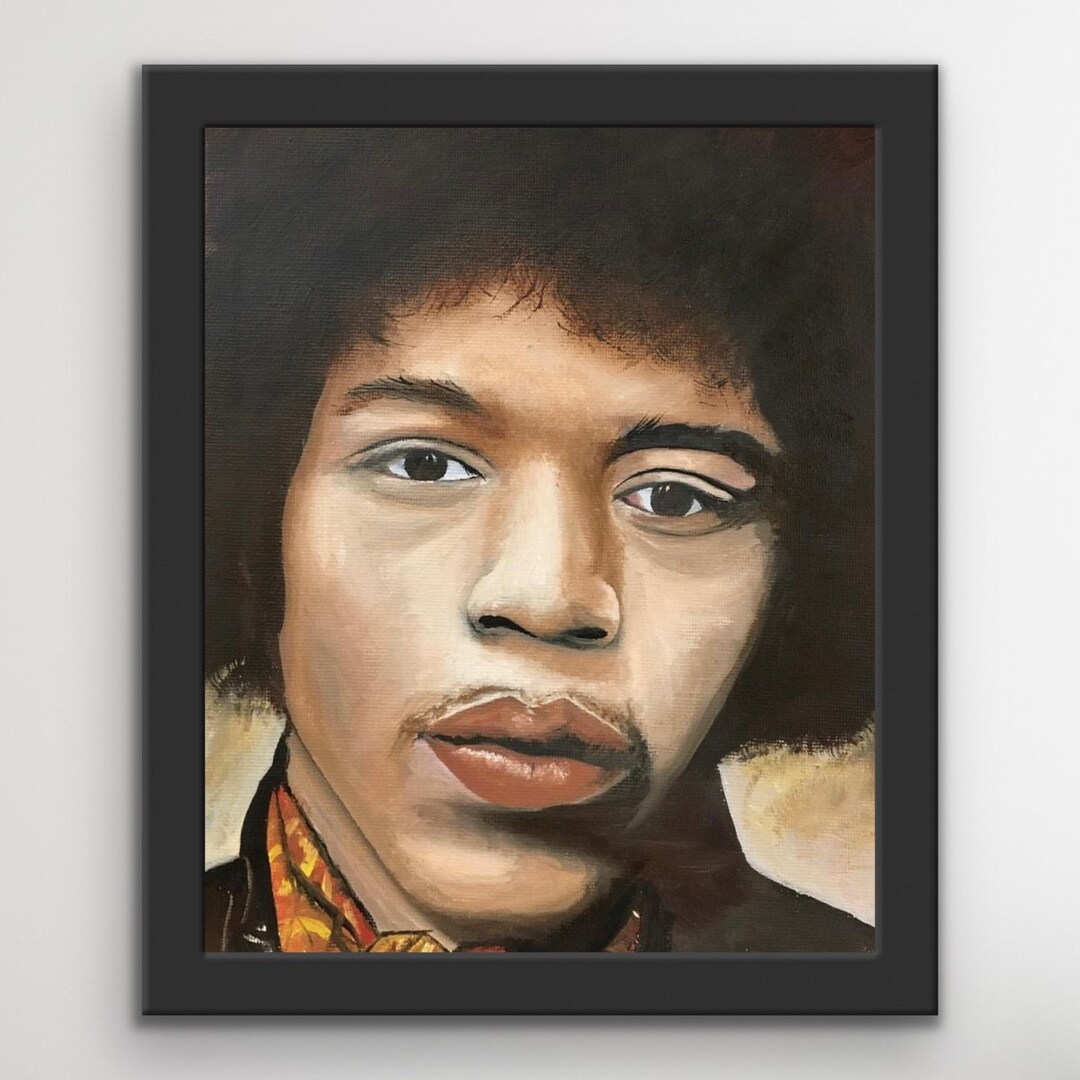 Jimi Hendrix, Original Oil Painting, Wall Art, Home Decor, Guitar Art ...