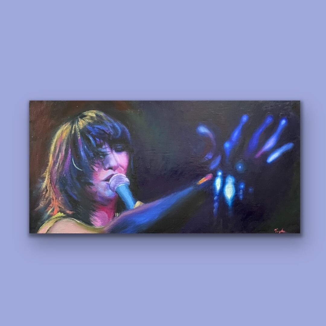 Original 12 X 24 Inch Oil Painting, Karen O, Yeah Yeah Yeahs, Wall Art ...