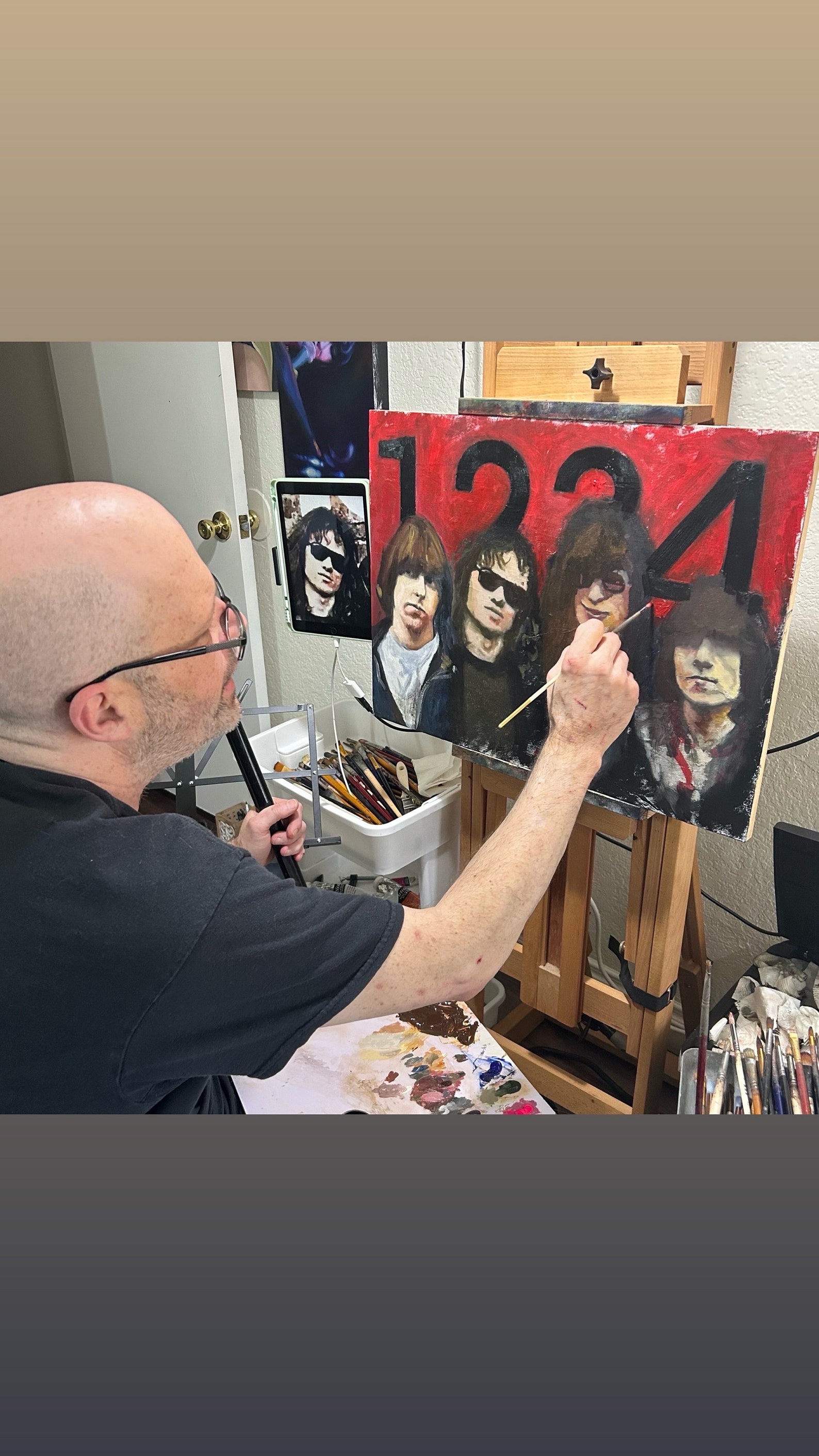 Art Prints 2 Sizes 9X12 and 18X24 of My Ramones Original Oil Painting ...