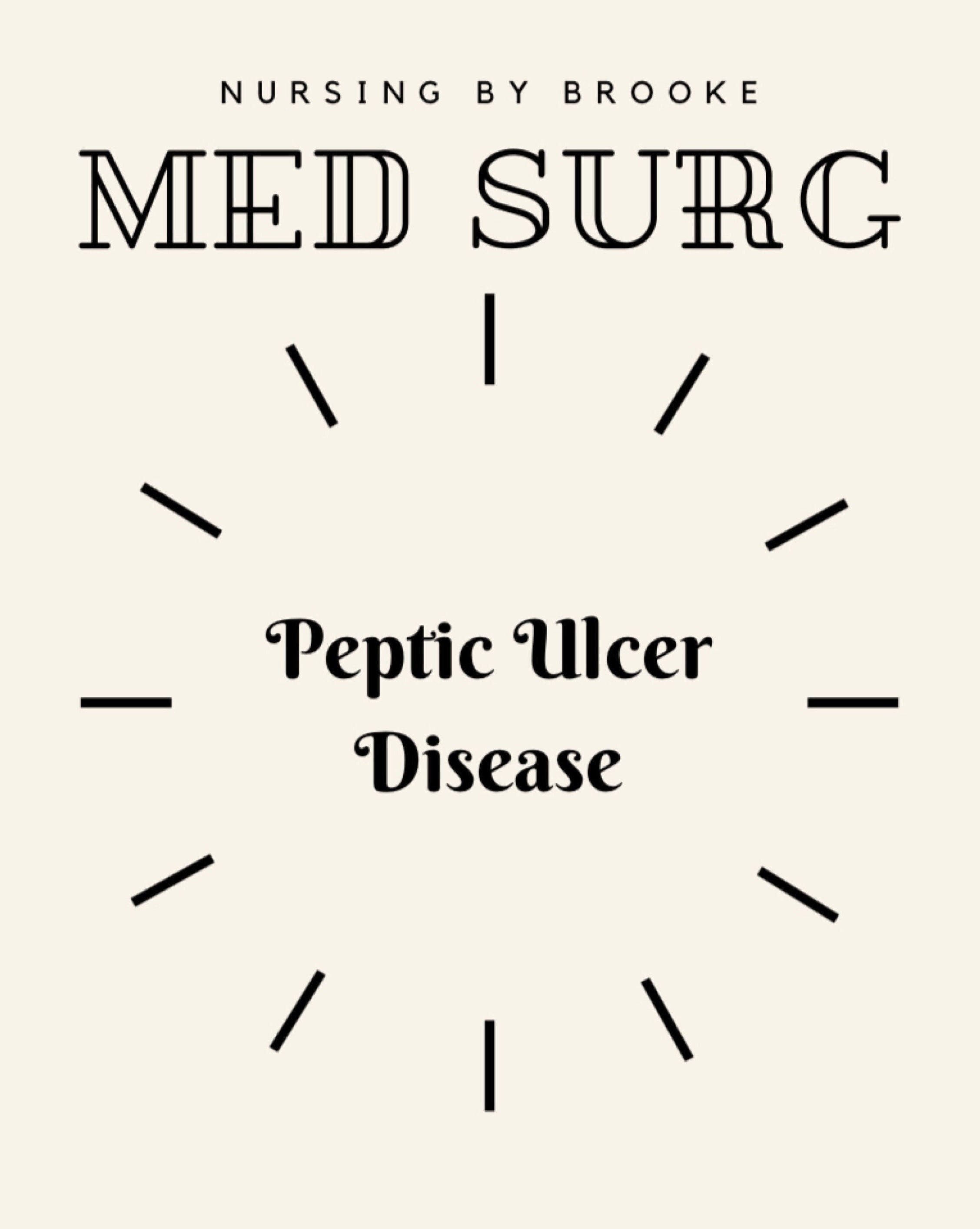 Peptic Ulcer Disease NURSING NOTES - Etsy