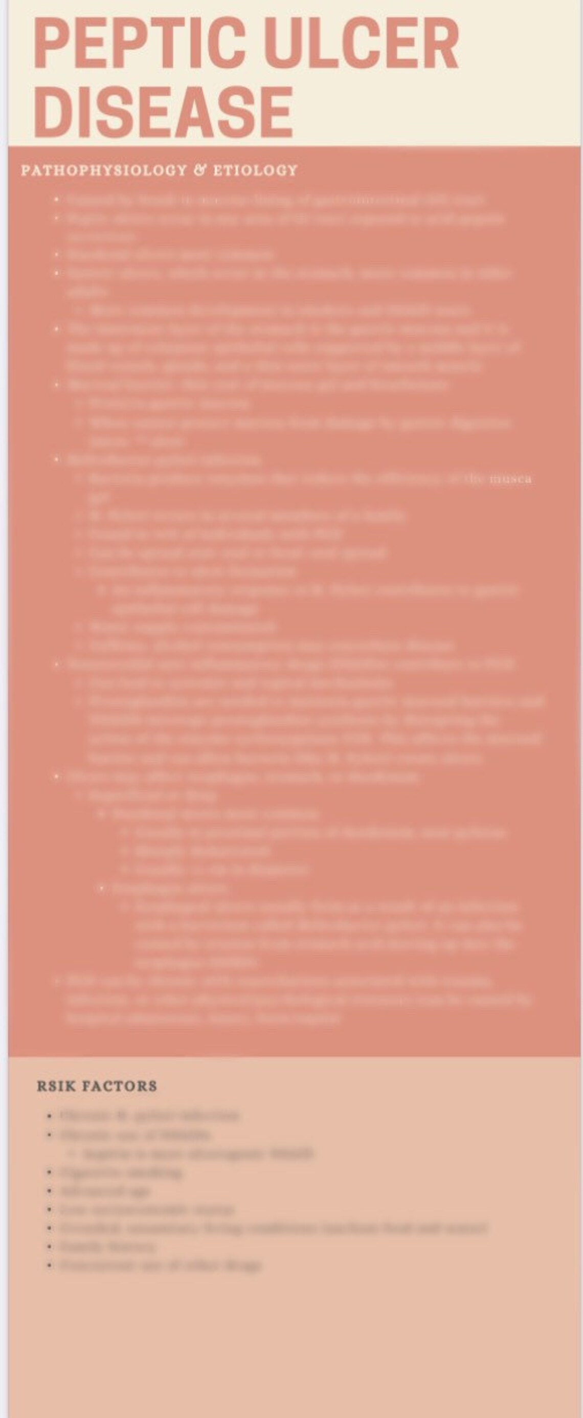 Peptic Ulcer Disease NURSING NOTES - Etsy