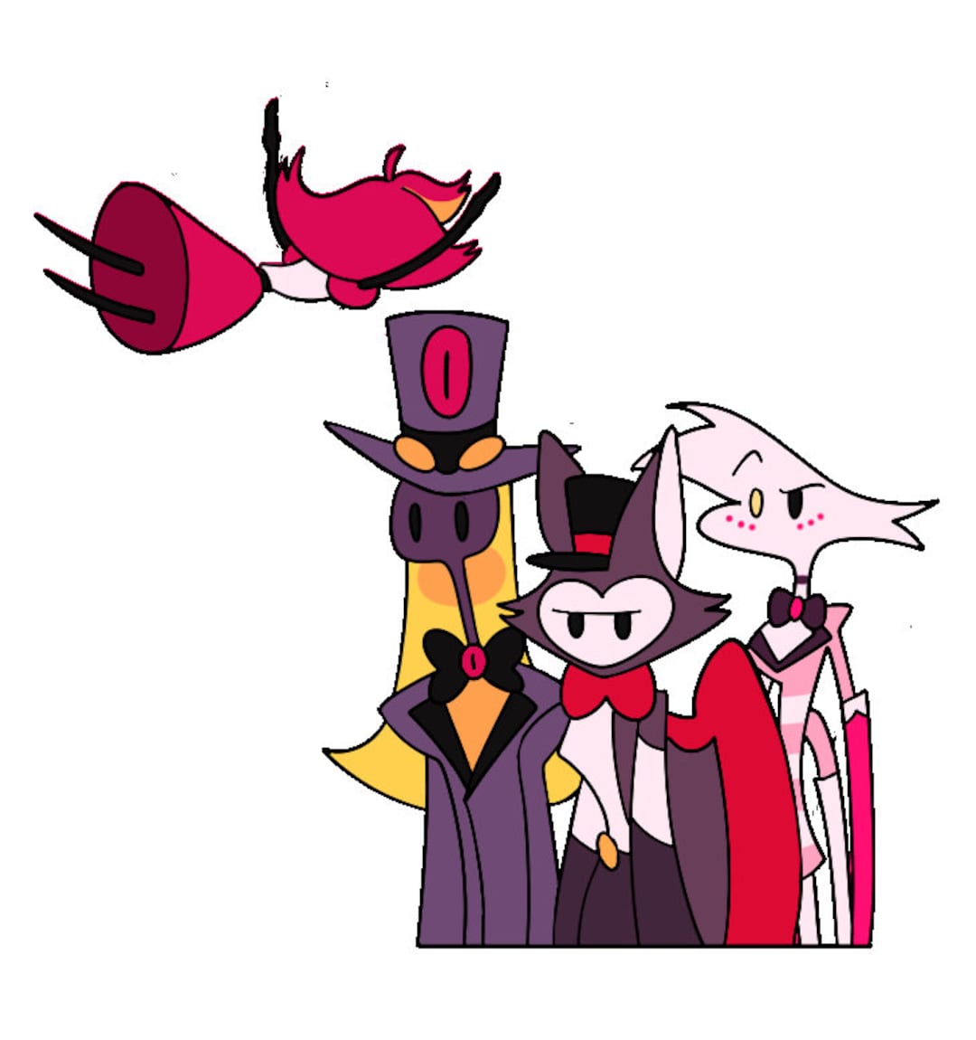 Niffty Jumps Hazbin Hotel White Matte Die Cut Vinyl Sticker - Etsy