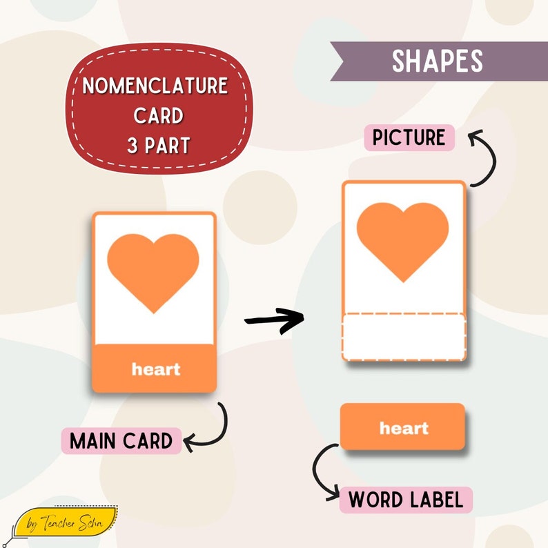 Kids Flashcard Shape & Color Bundle, Nursery Flashcard Printable ...