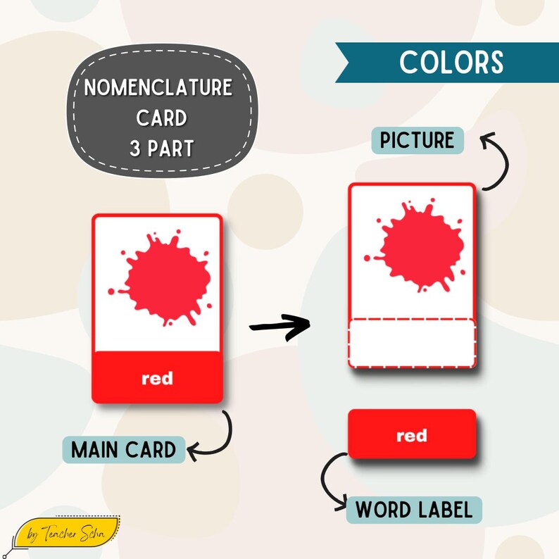 Kids Flashcard Shape & Color Bundle, Nursery Flashcard Printable ...