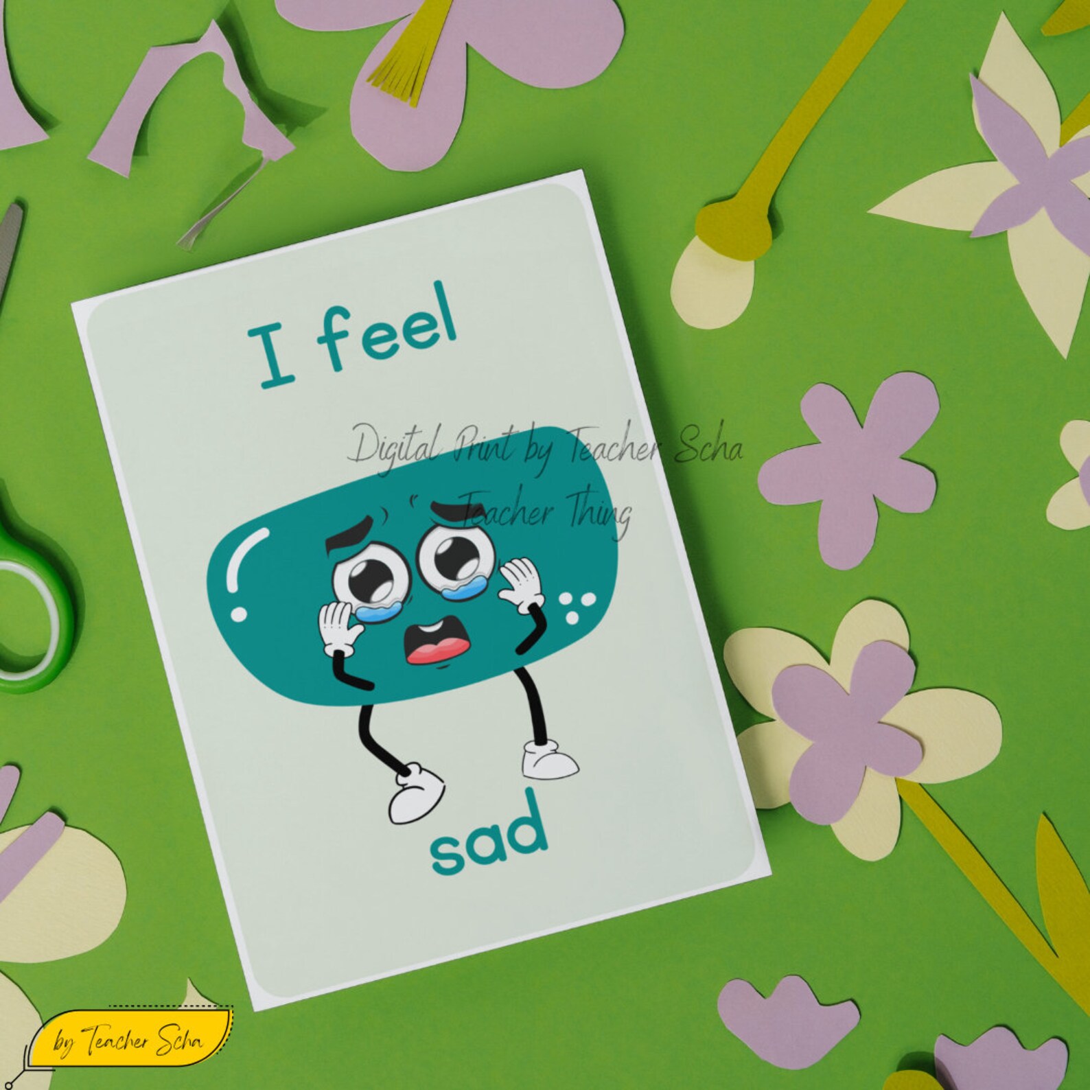 Facial Expression Flash Card, Kids Digital Learning Flashcard, Ready to ...