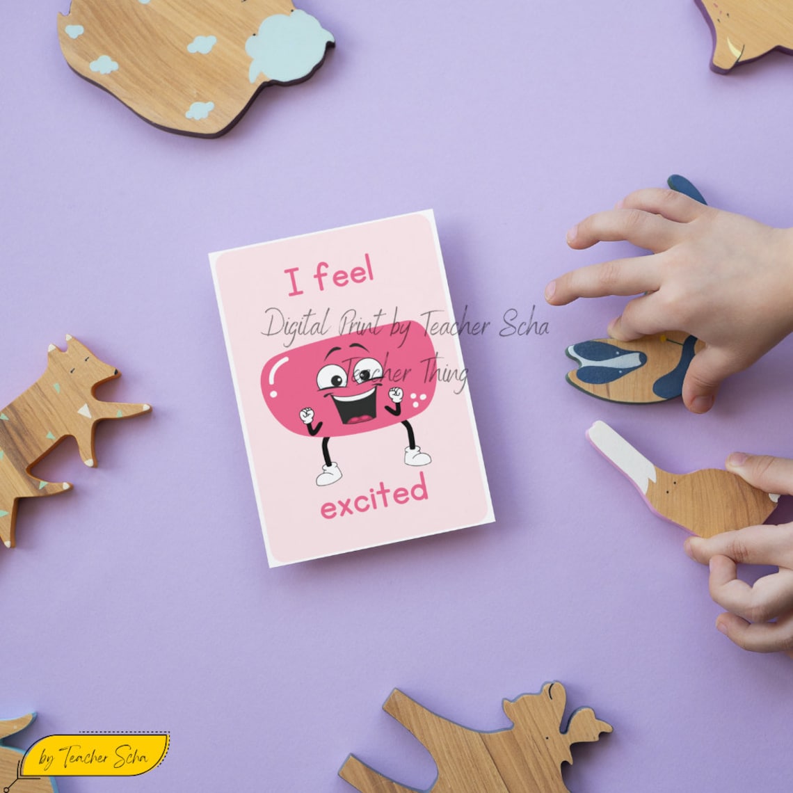 Facial Expression Flash Card, Kids Digital Learning Flashcard, Ready to ...