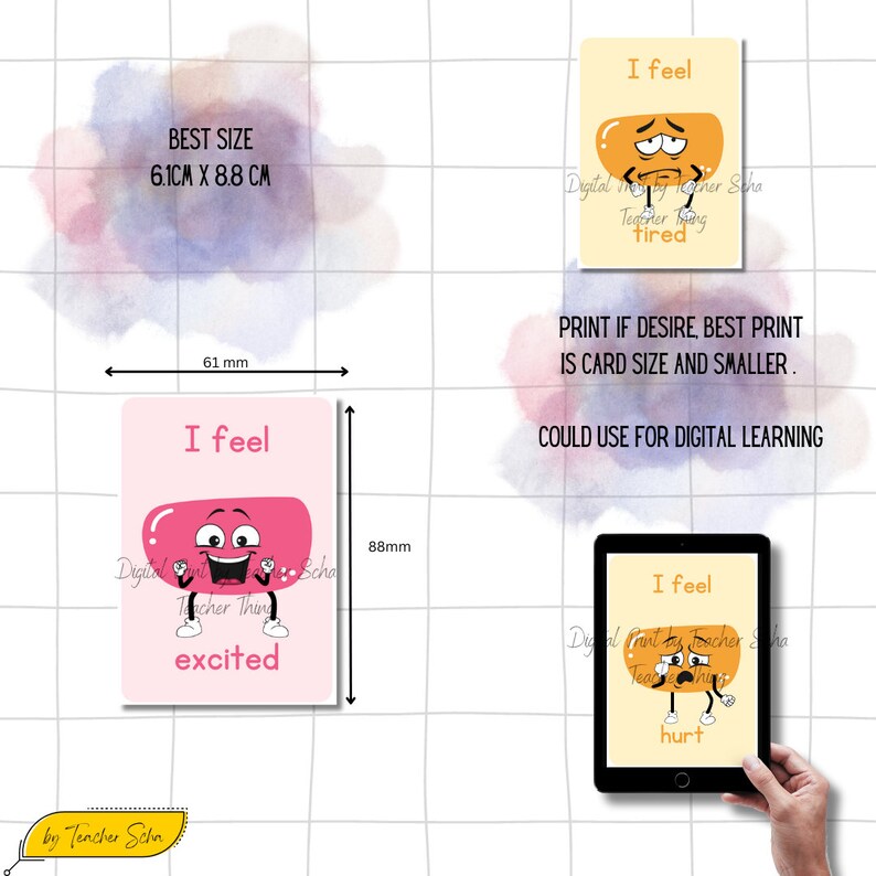 Facial Expression Flash Card, Kids Digital Learning Flashcard, Ready to ...