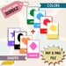 Kids Flashcard Shape & Color Bundle, Nursery Flashcard Printable ...