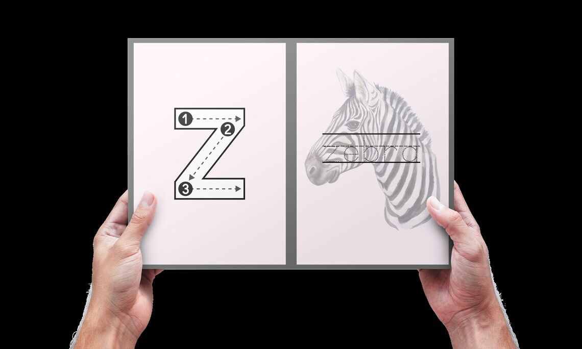 Kids Alphabet Flashcard, Digital Flashcard, Ready to Print Flashcard ...