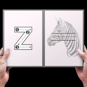 Kids Alphabet Flashcard, Digital Flashcard, Ready to Print Flashcard ...