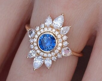 Floating Star Ring - Etsy