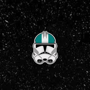 Star Wars Clone Trooper Helmet Vinyl Stickers (hydroflask/laptops/water ...