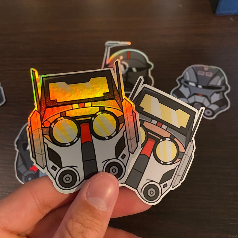 Star Wars Bad Batch Holographic Vinyl Stickers laptops//party - Etsy