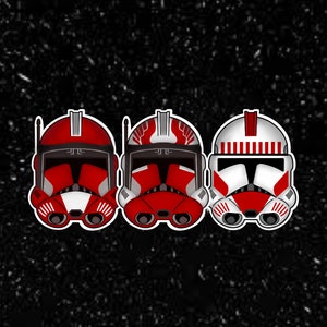 Star Wars Clone Trooper Helmet Vinyl Stickers (hydroflask/laptops/water ...