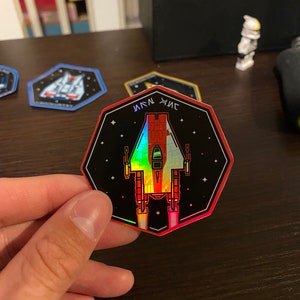 Star Wars Starship Holographic Vinyl Stickers (laptops/party Favors ...