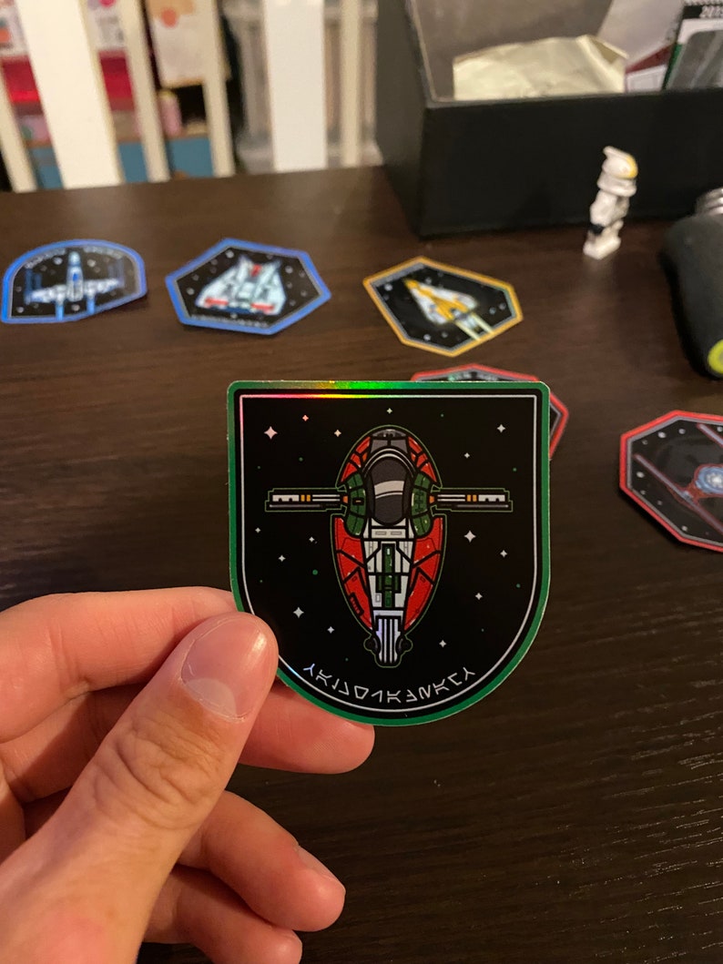 Star Wars Starship Holographic Vinyl Stickers laptops/party - Etsy