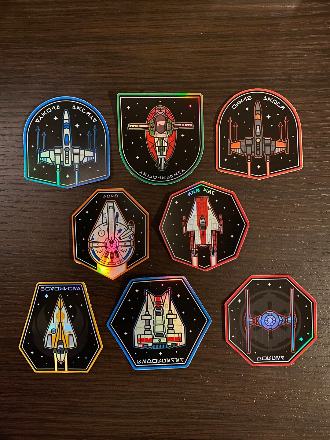 Star Wars Starship Holographic Vinyl Stickers (laptops/party Favors ...