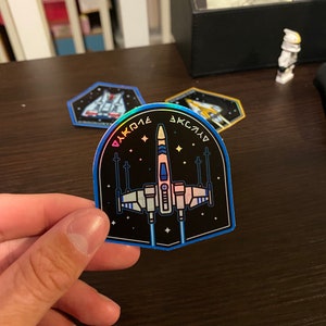 Star Wars Starship Holographic Vinyl Stickers (laptops/party Favors ...