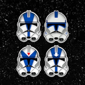 Star Wars Clone Trooper Helmet Vinyl Stickers (hydroflask/laptops/water ...