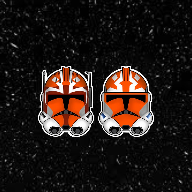 Star Wars Clone Trooper Helmet Vinyl Stickers - Etsy