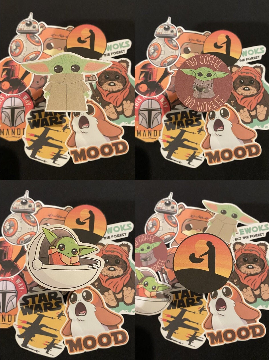 Star Wars Cute Assorted Vinyl Stickers - Etsy
