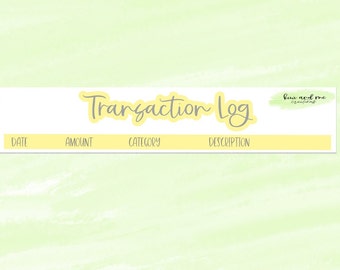 Transaction Log - Etsy