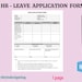 Simple Leave Application Form, HR Form, Employee Form, Sick Leave ...