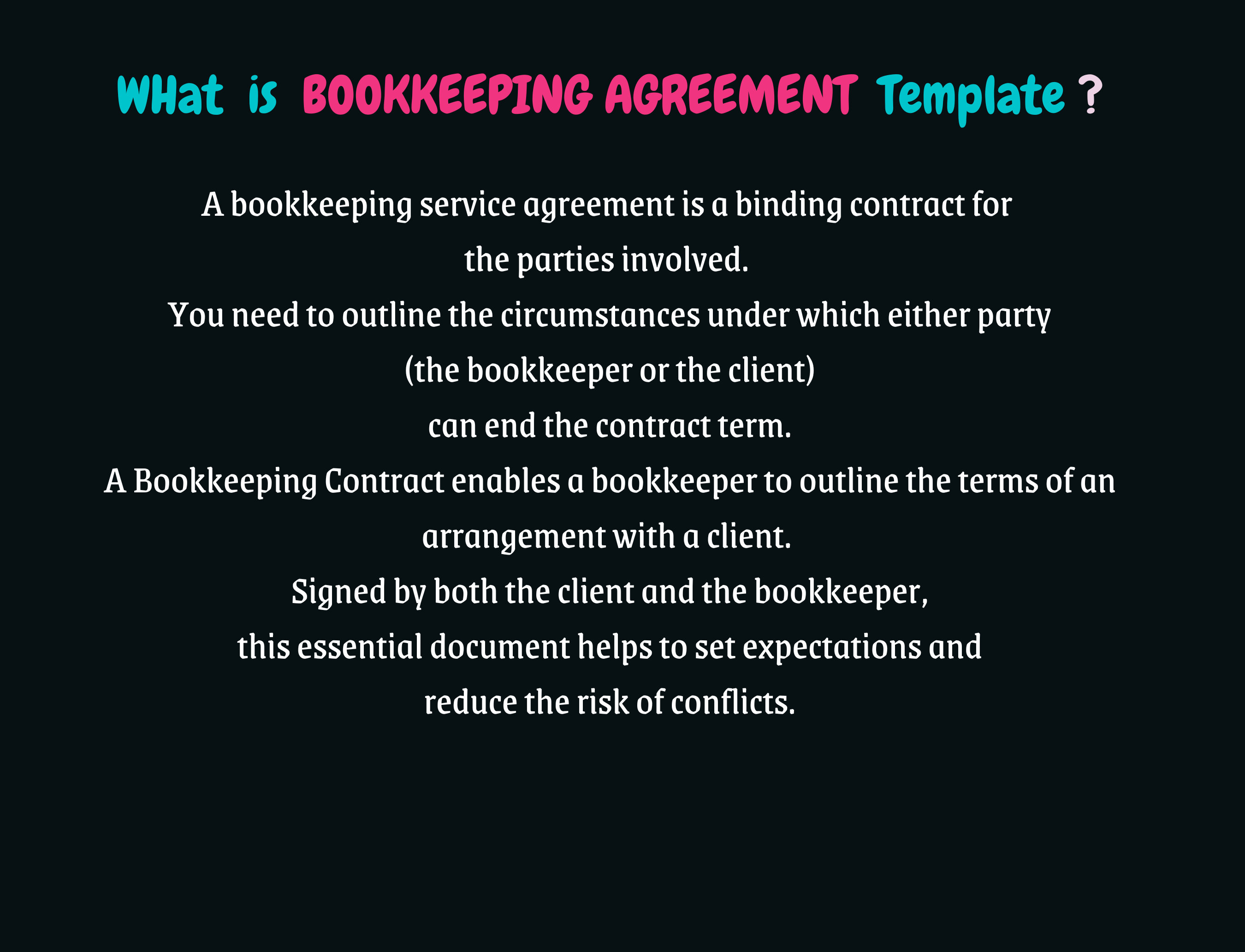 Bookkeeping Agreement Accounting Service Finance Agreement - Etsy