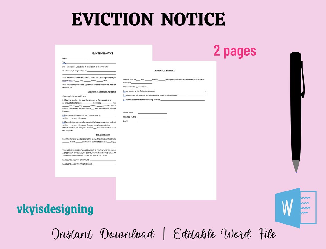 Eviction Notice Exit Notice Tenant Agreement Quit Notice Etsy eviction-notice-exit-notice-tenant-agreement-quit-notice-etsy