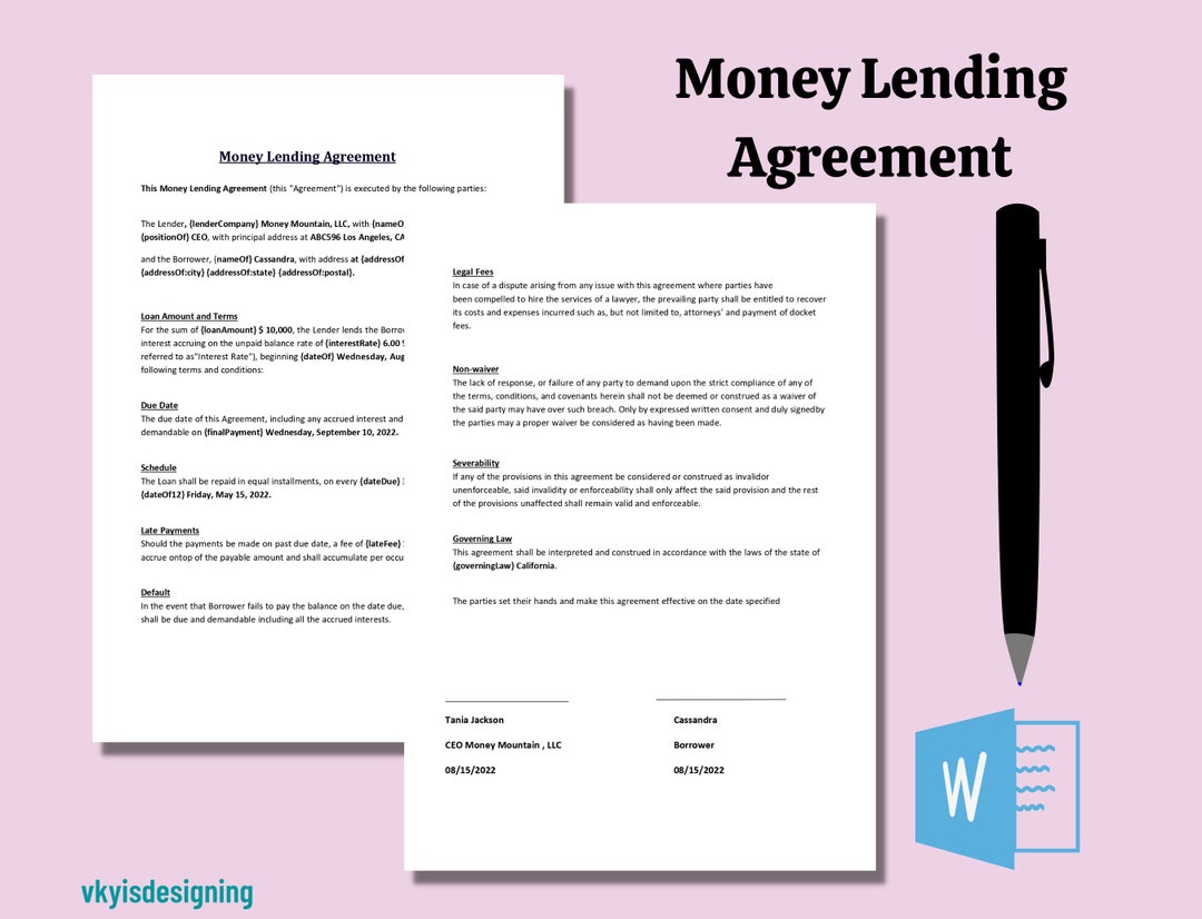 Money Lending Agreement, Money Borrow, Money Lender, Money Debt, Loan ...